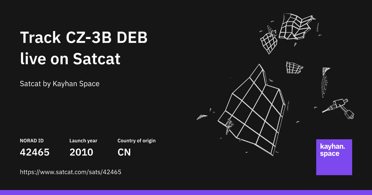 Track CZ-3B DEB live with Satcat