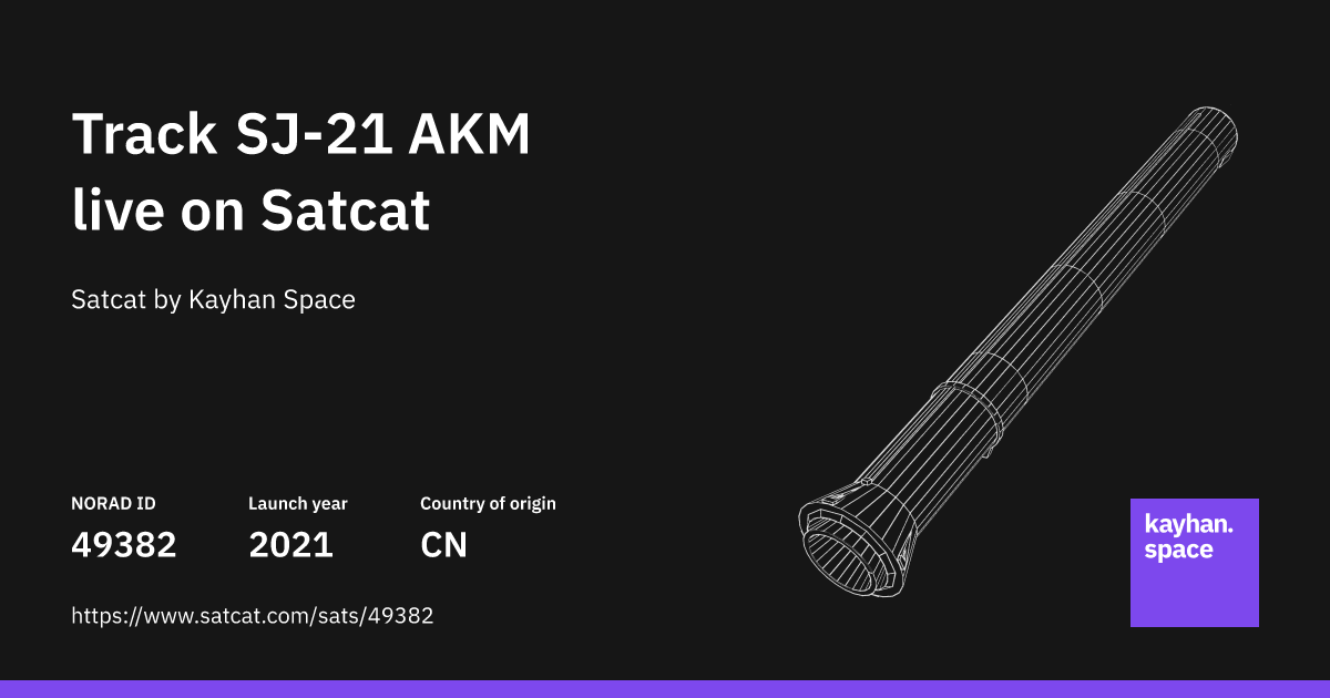 Track SJ-21 AKM (NORAD ID: 49382) live with Satcat