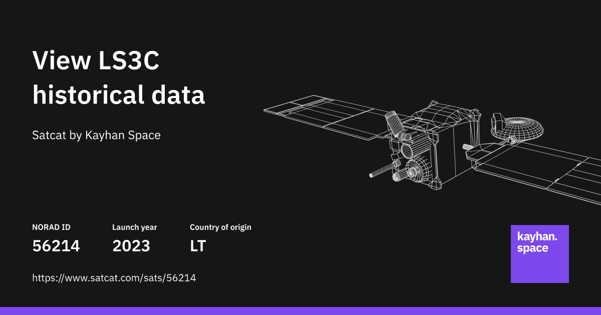 Analyze LS3C (NORAD ID: 56214) with Satcat